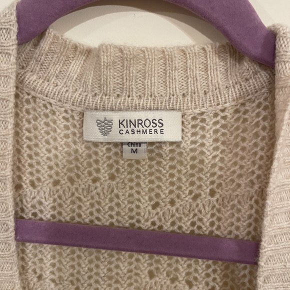Kinross | Sweaters | Kinross Cashmere Cardigan Open Weave Never Worn M ...
